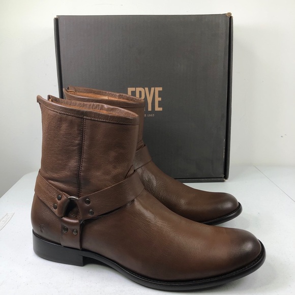Frye | Shoes | Frye Phillip Harness Distressed Leather Boots | Poshmark